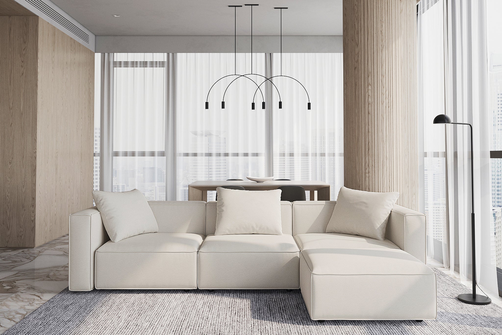 Zola Reversible Chaise Sofa & U Shaped Couches | Acanva – Acanva Home