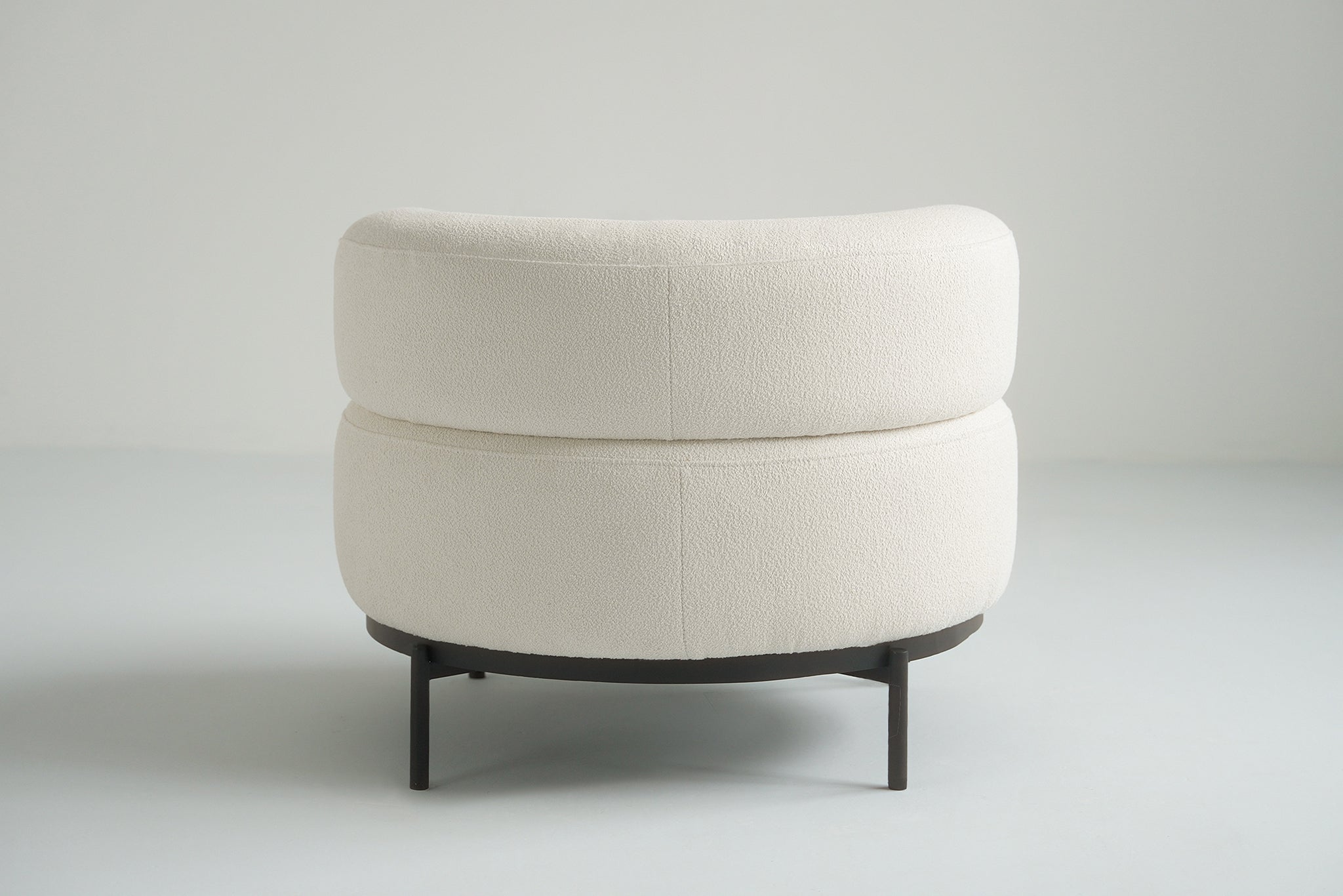 Orla Boucle Round Lounge Chair and Ottoman by Acanva – Acanva Home